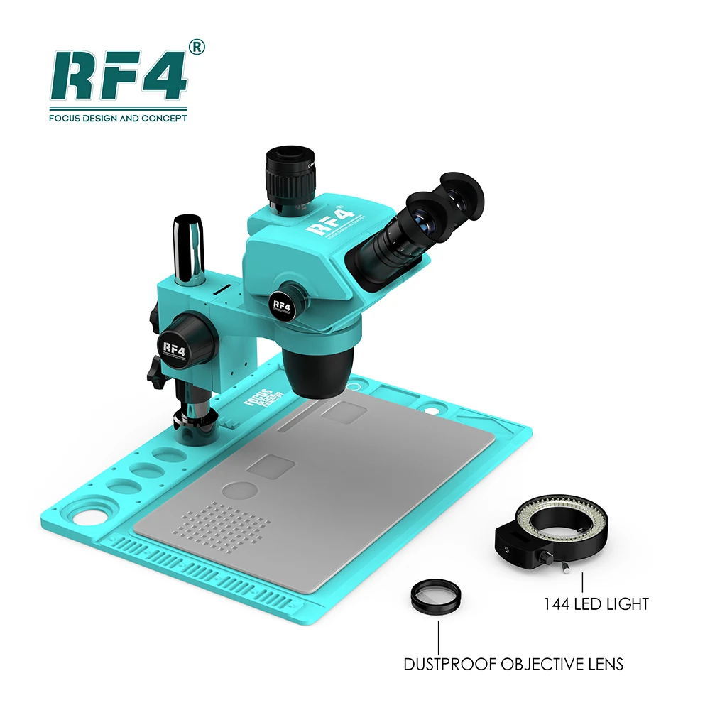 Rf4 Rf-6565prod2 Continuous Zoom Trinocular Microscope Wf10x23 Wide ...