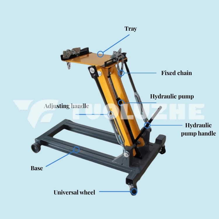 2-ton Height Adjustable Gearbox Transport Tool Transmission Jack Heavy Duty