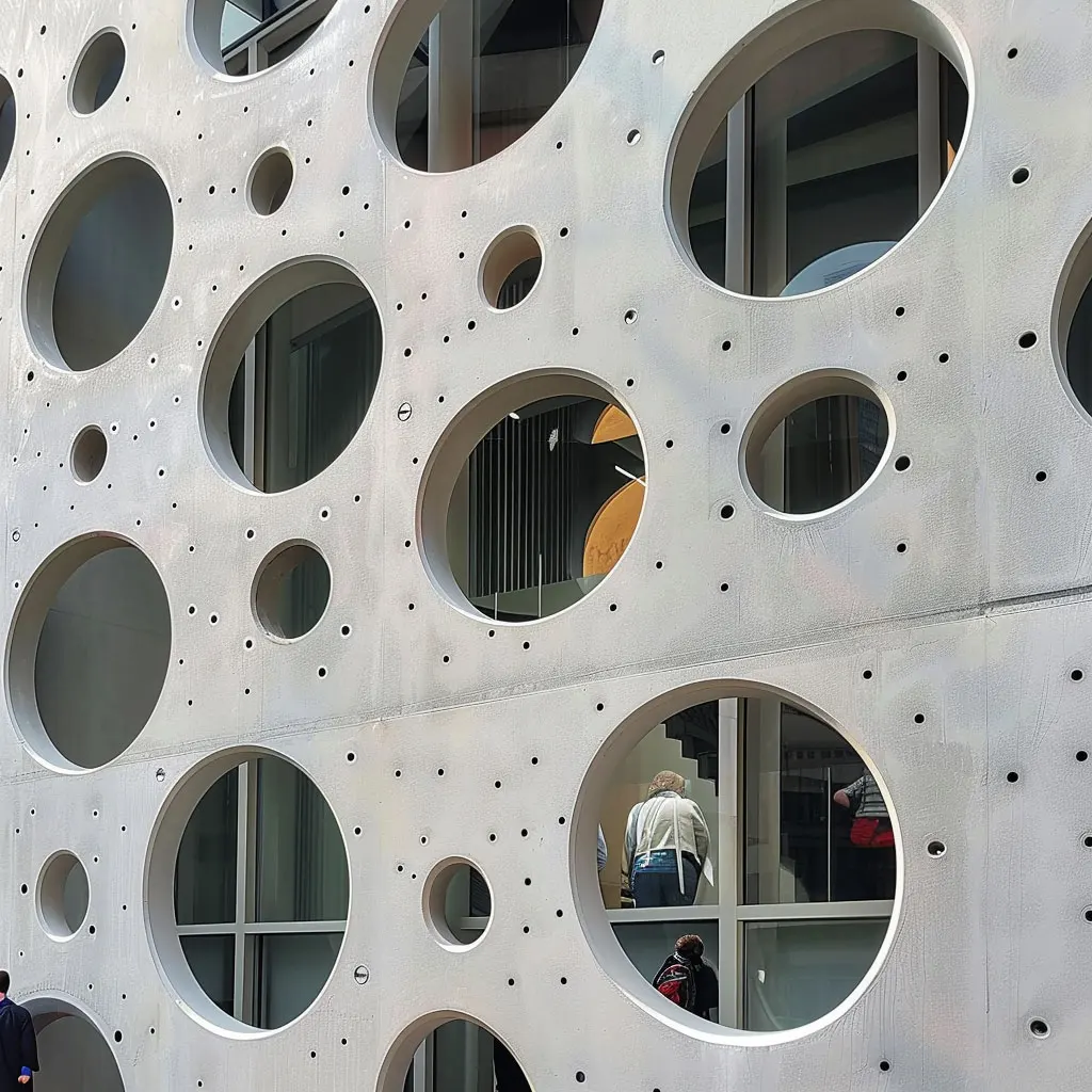 Custom GRC Fiber Cement Perforated Wall Facade Panels - Durable, Eco ...