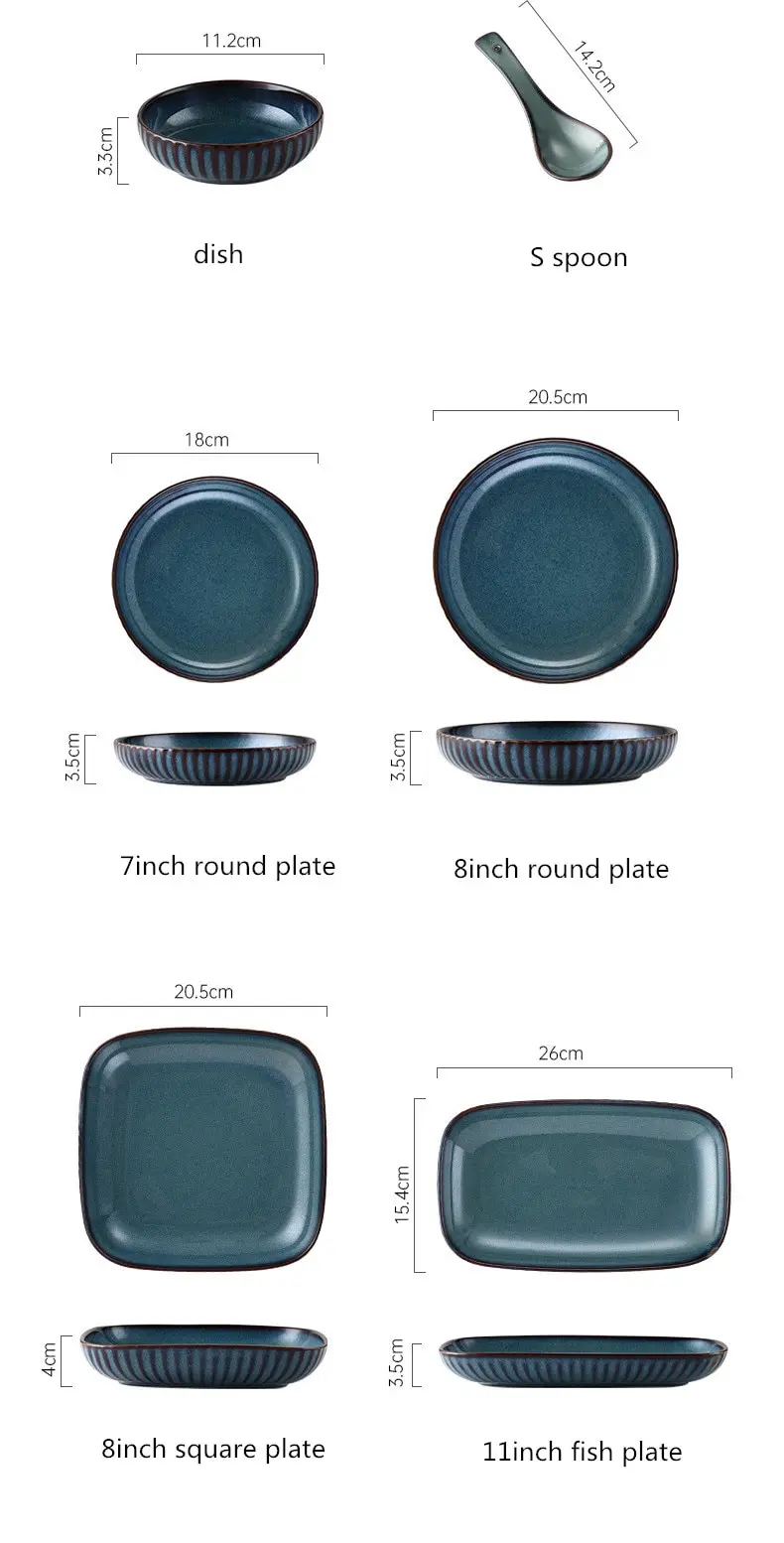 EKA Factory European Fine Ceramic Tableware - 12-18 Pcs Set