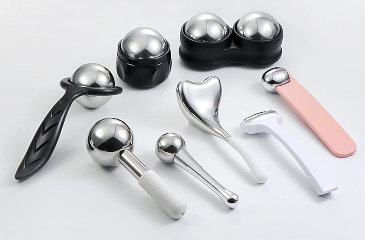 Custom Brass Colored Metal Beauty Face Massage Roller Glacier Freeze ...