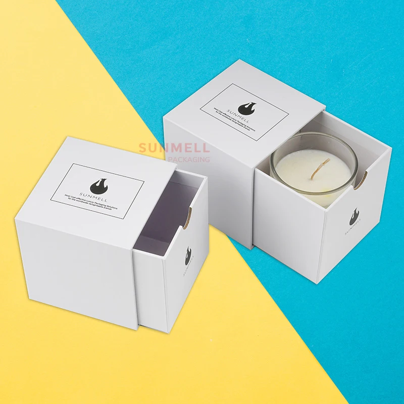 Custom Luxury White Candle Gift Box - Recyclable & Stylish