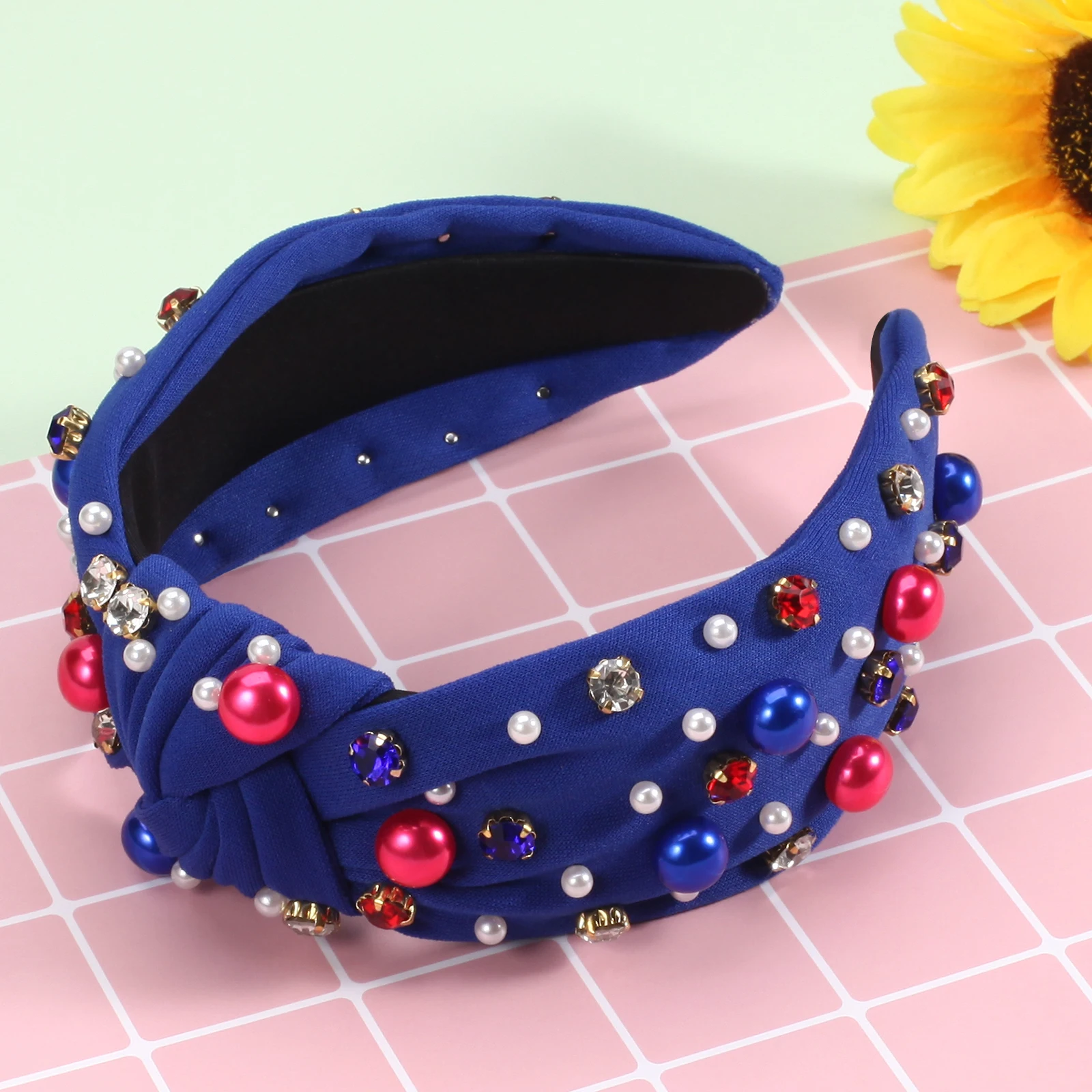 4th Of July Headbands Usa Rhinestone Headband For Women Girls Red White