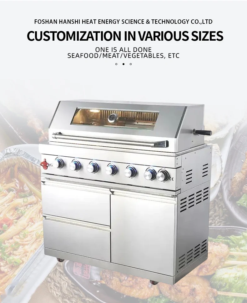 Premium Outdoor BBQ - HNS Gas Grill with 90000BTU Heat