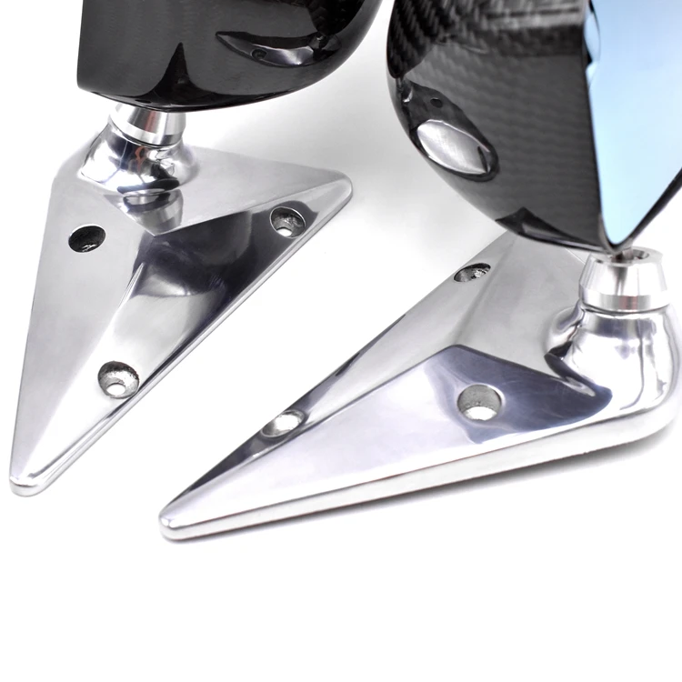Universal F1 Style Real Carbon Fiber Side Mirrors with Blue Tint ...