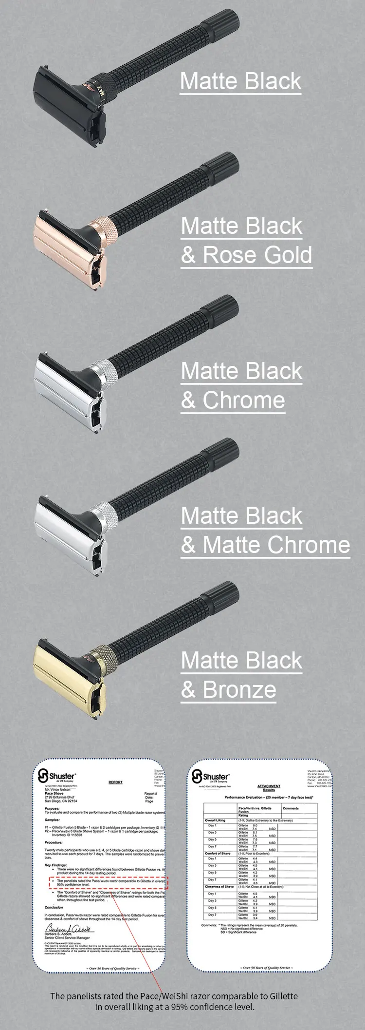 One-piece Butterfly Double Edge Safety Razor Black Long Handle Razor ...