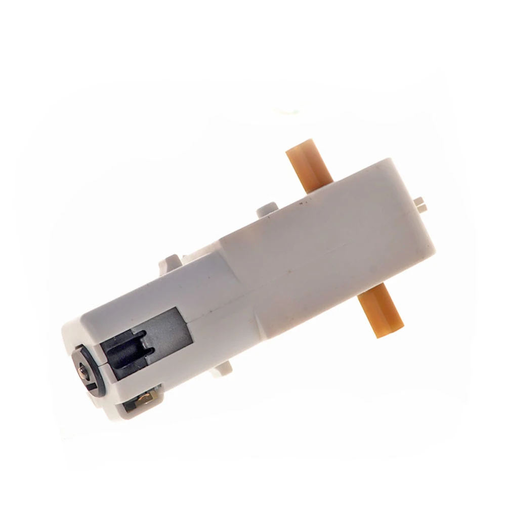 White TT Motor DC Gearbox Motor Dual Shaft 110RPM for DIY Smart Car Robot