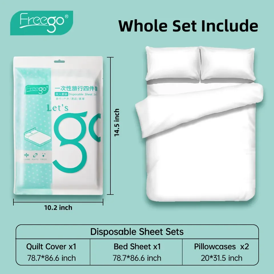 Popular Freego Four-piece Bed Sheets Set Cotton Nonwoven Fabric Sheets ...