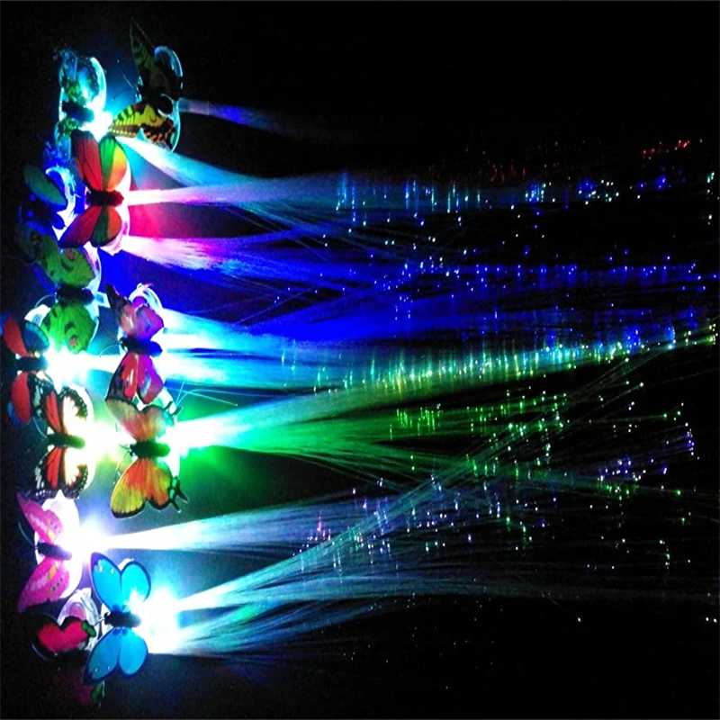 Colorful Butterfly Light Braids Led Wigs Glowing Flash Led Hair Braid ...