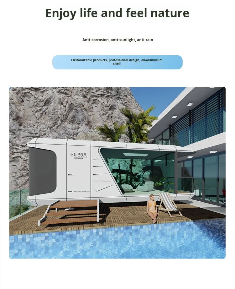 Double-layer Aluminum Eps House Space Capsule Homestay Internet ...