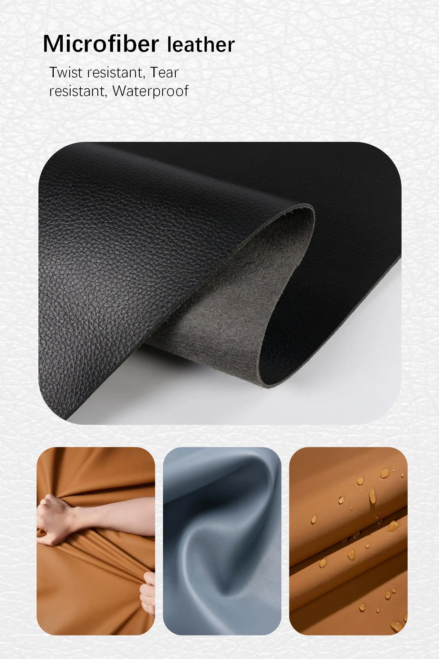 Custom Safety Shoe Leather Pu Microfiber Synthetic Leather For Shoes ...