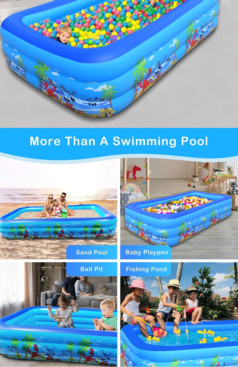 Large Kids Swimming Pool - Outdoor Inflatable Lounge Pool