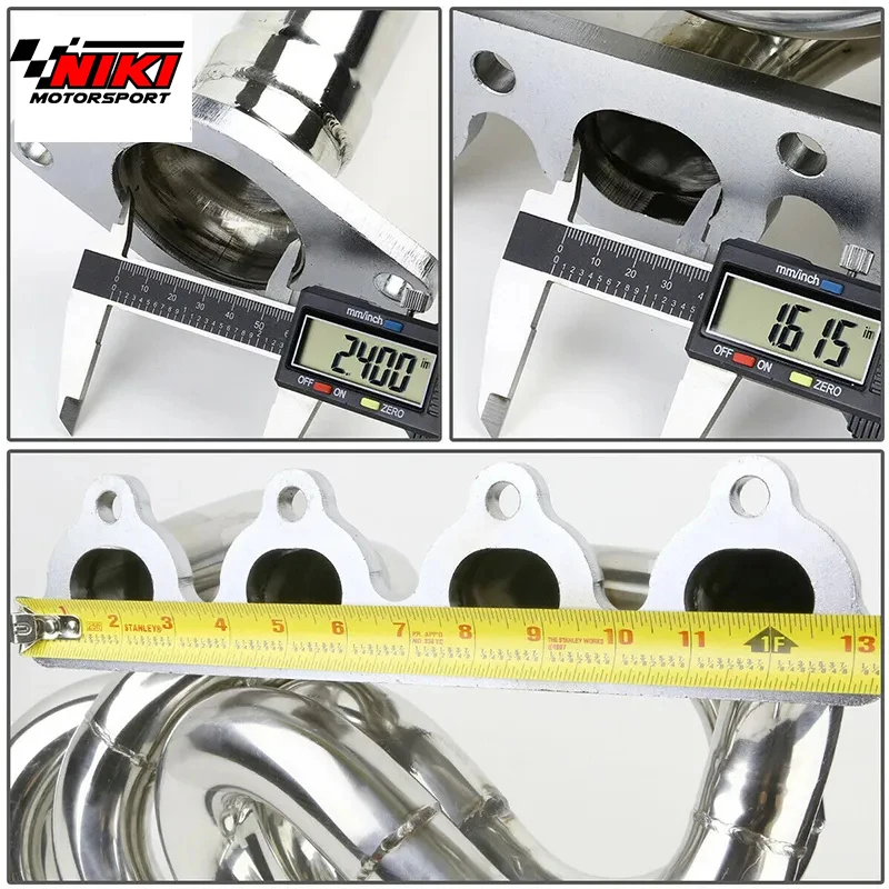 4-1 Stainless Steel Exhaust Headers for 1988-2000 Honda Civic CRX D15 ...