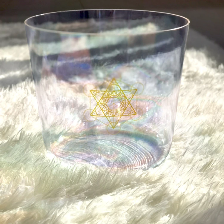 Amazing Brand Pink Clear Crystal Singing Bowls Sets Sound Healing ...