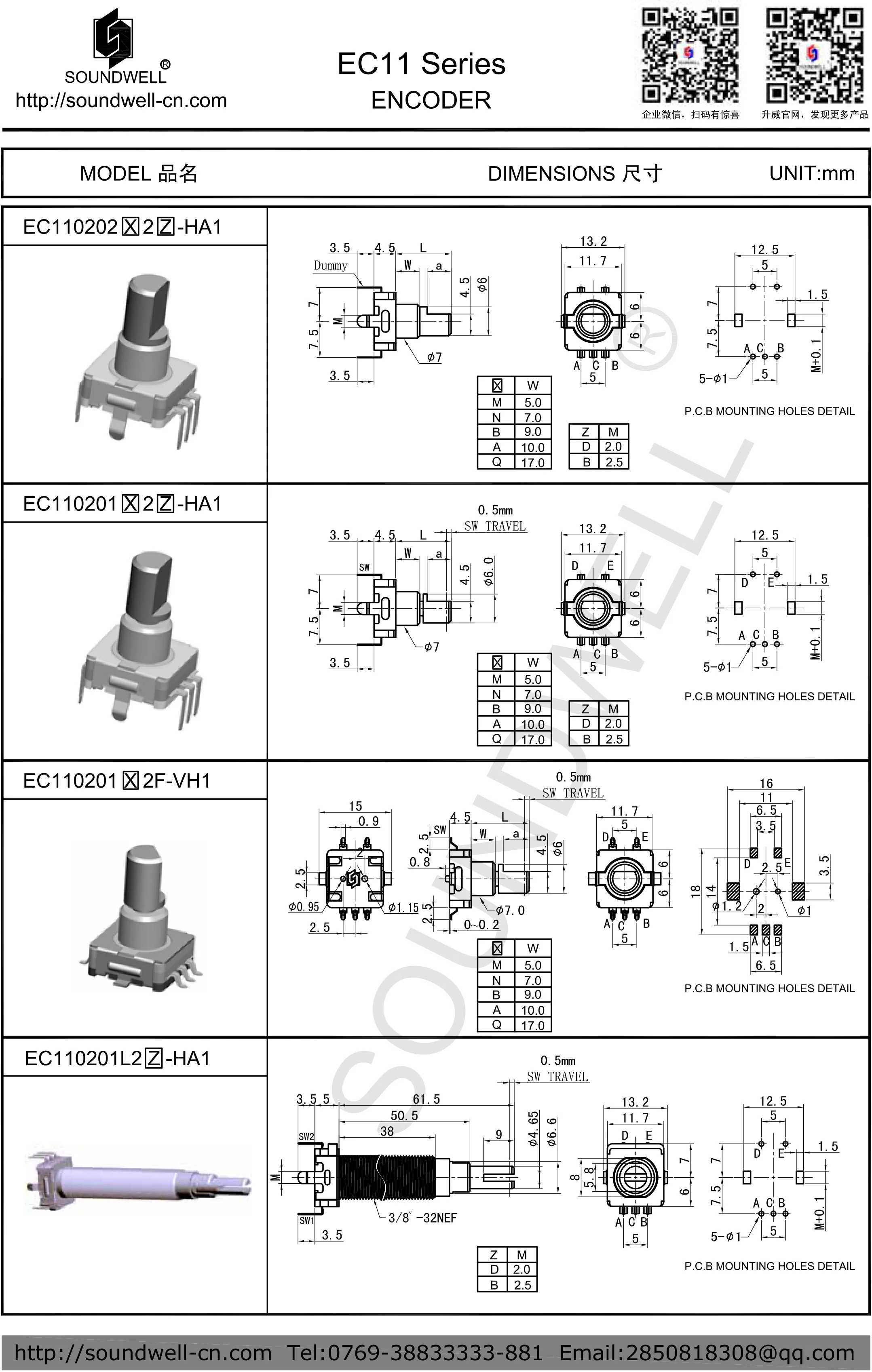 EC11 Dual Concentric Rotary Encoder - Durable & Versatile