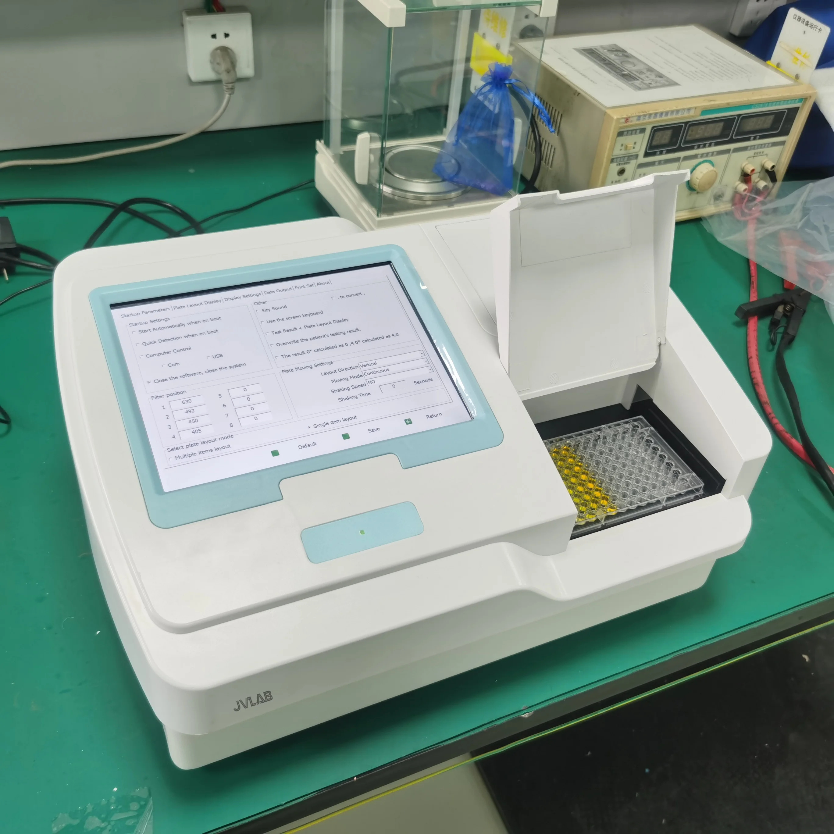 Lab Automatic Elisa Microplate Reader with LED Touch Screen