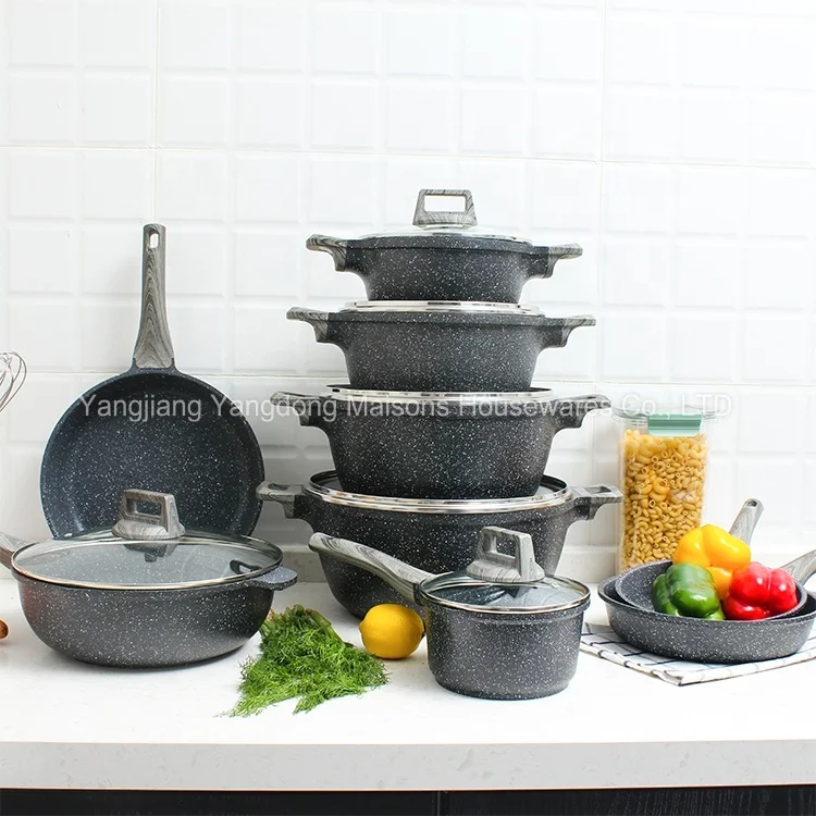 Maisons Nonstick Cast Aluminum 9inch Frying Pan Sauce Pan 4.5qt ...