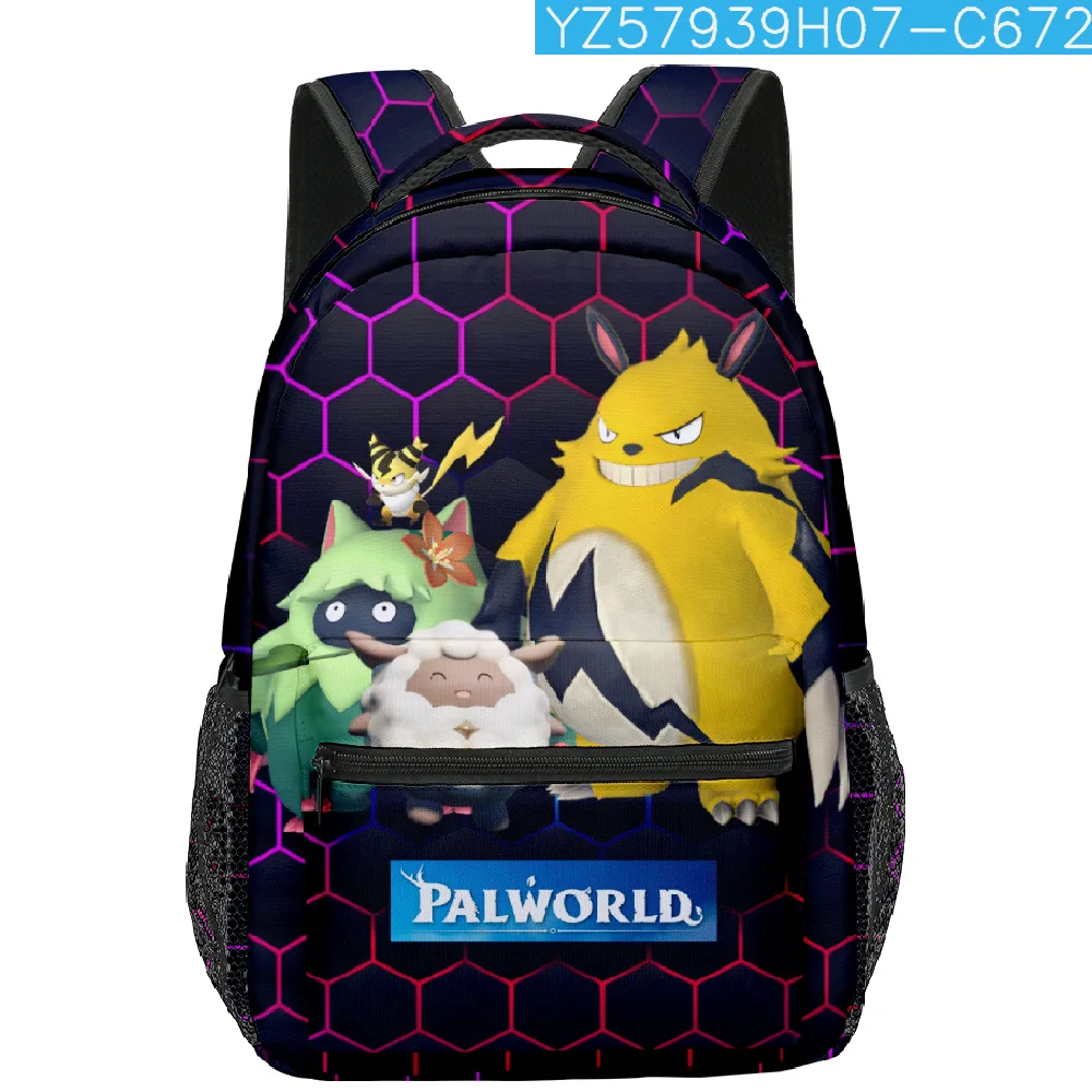 Palworld Kids Backpack Cartoon-style Burst Fire Satchel For Children ...