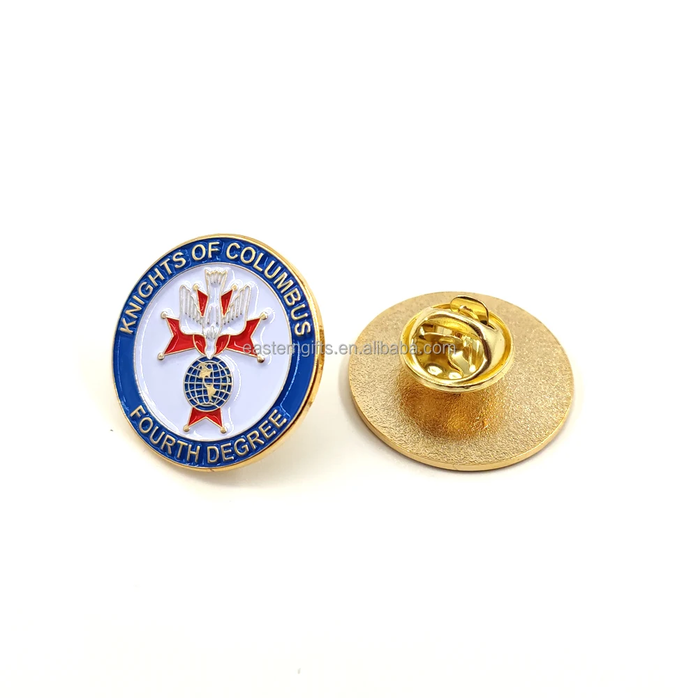 Custom Masonic Pin - Knights of Columbus 4th Degree Lapel Pins, Gold ...
