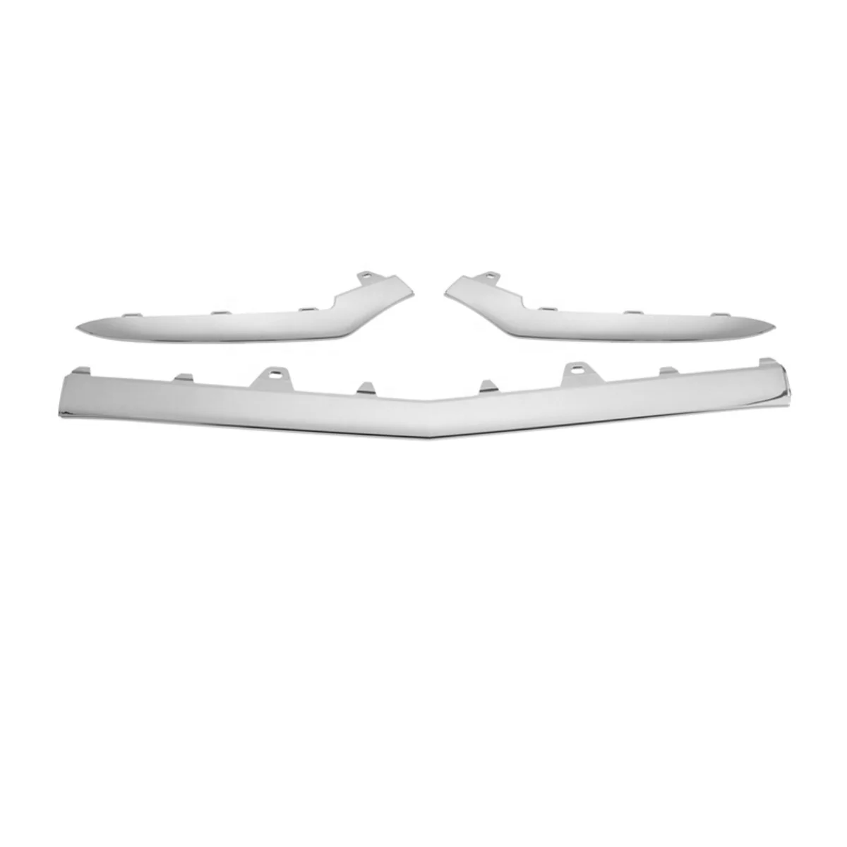 NEW Front Bumper Trim Strip Chrome Moulding Silver & Black OE ...
