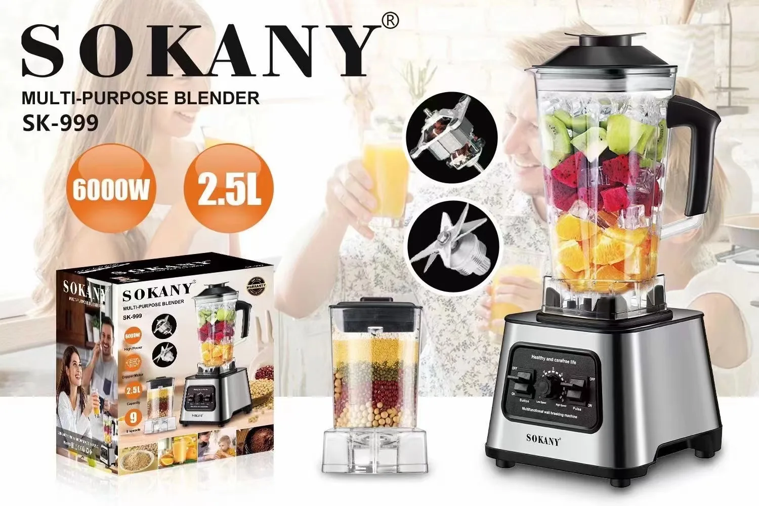 Heavy Duty Juice Fruit Mixeur 4500w Silver Crest Sc 1589 2 In 1 Fresh ...