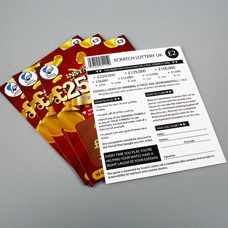 Wholesale Scratch Cards - Customized Lottery Tickets