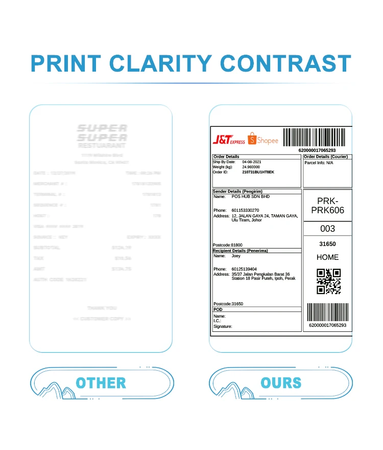 A6 Waybill 4inch Thermal Shipping Label Printer With Paper Bin Zywell ...