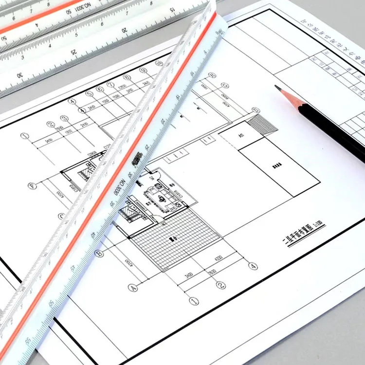 Trigonometric Scale Ruler 30cm Trigonometric Ruler Drawing Size Scale ...
