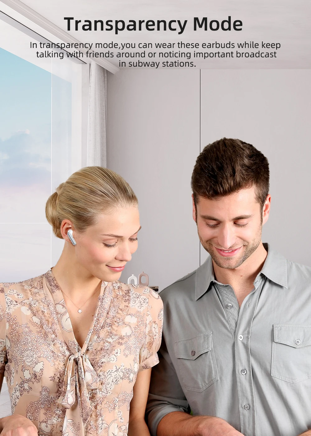 Trulyway ANC & 4 Mic ENC Wireless Earbuds - 5-10 Hours Battery Life