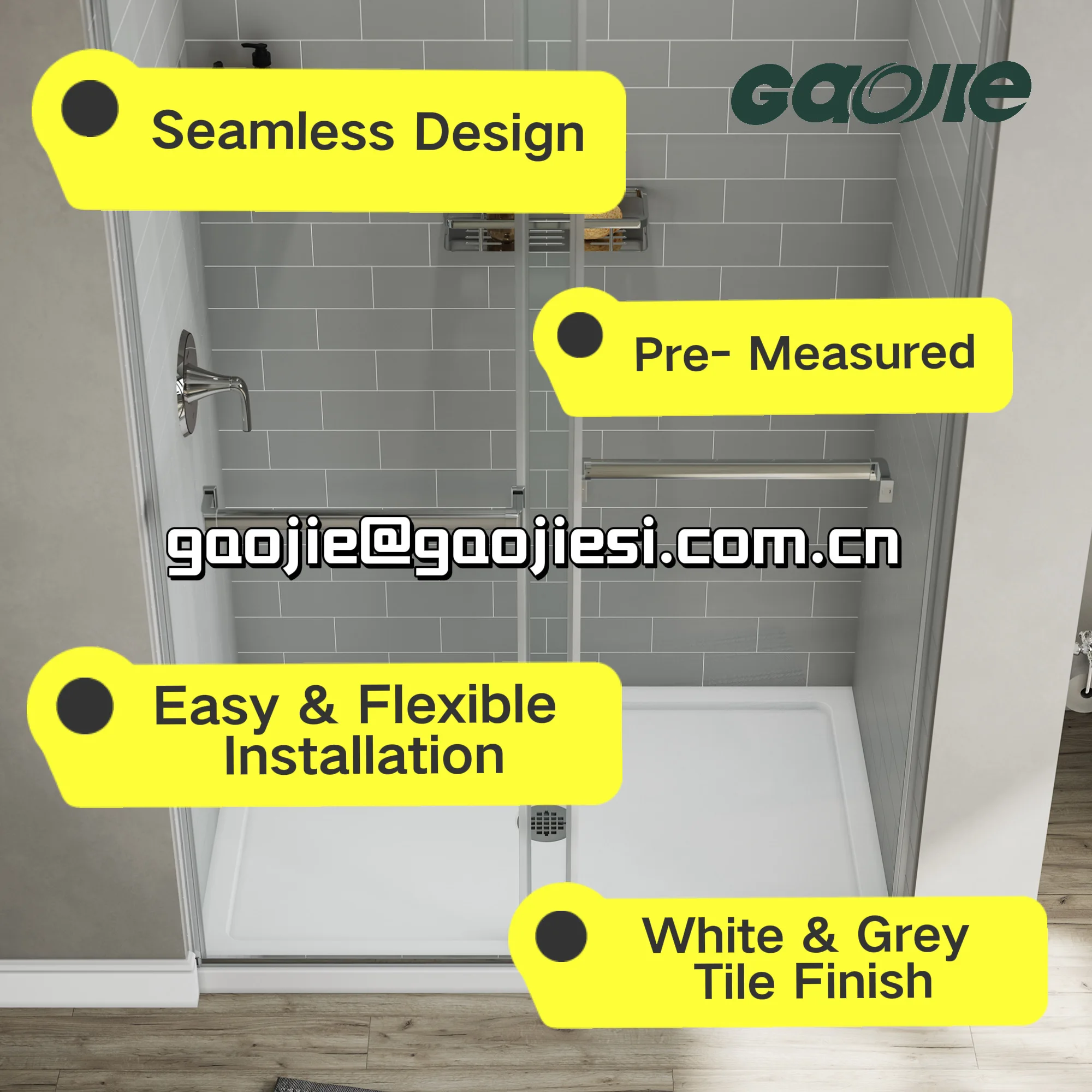 Bypass System Bypass Sliding Frameless Shower Door in Nickel with Clear ...