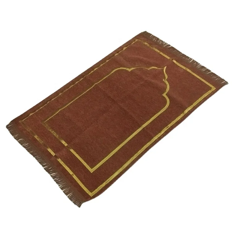 Saudi Arabia Style Shiny Velvet Prayer Rug - Portable Mat