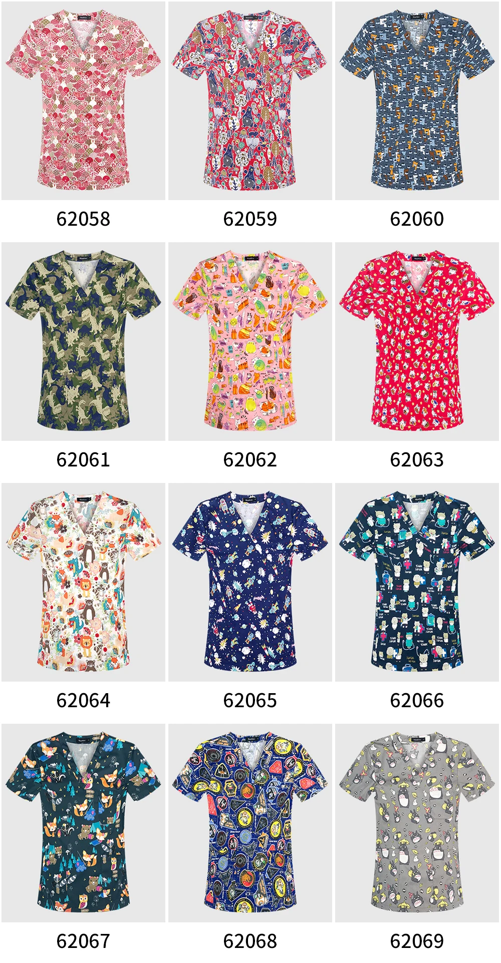 Paisley Print Custom Scrubs Design Stretch Nursing Scrubs Abstract