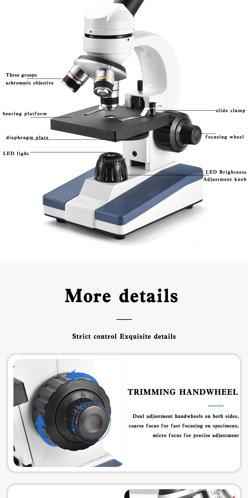 LUXUN School Biological Educational Optical Microscope