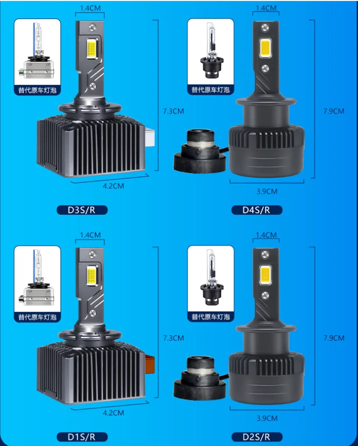 D Series LED Lighting Headlights Xenon D1 D2 D3S D4S D5S D8S Automotive ...