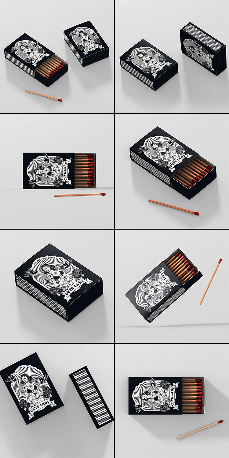 Luxury Black Box Wooden Matchsticks - Safety & Customization