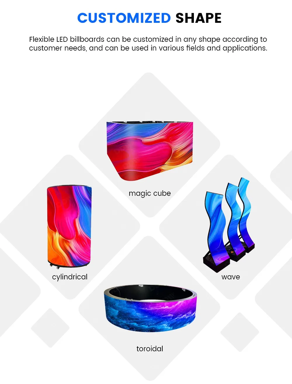 Creative Front Magnetic Maintenance Flexible HD Soft LED Module P2 P2.5 ...