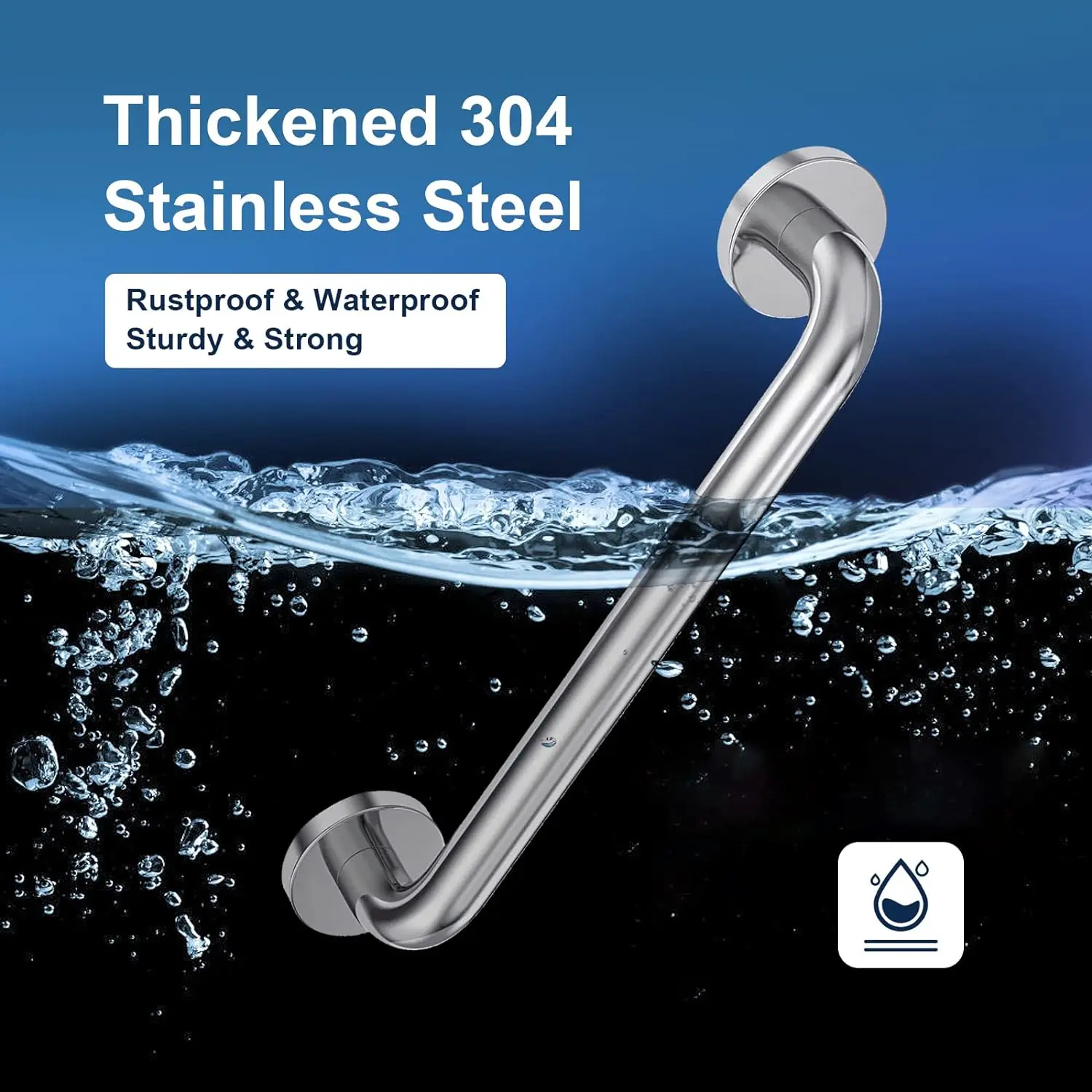 Stainless Steel Bathroom Safety 32-inch Grab Bar With Concealed Screws ...