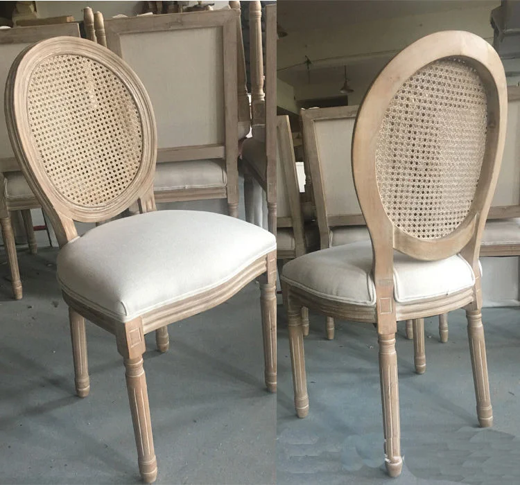 LUS-A003 Louis Chair - Elegant Rattan Cane Back Design