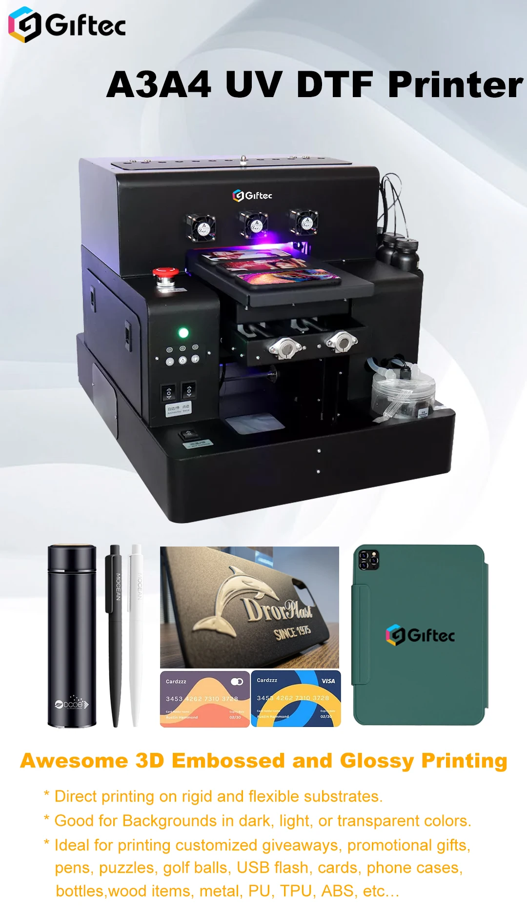 Giftec UV Inkjet Printer - Versatile and Durable Solutions