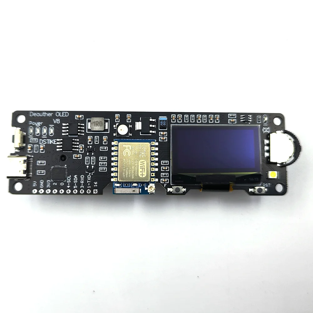 WiFi Deauther OLED V8 Kit with Integrated 18650 Charging, 2.4GHz ...
