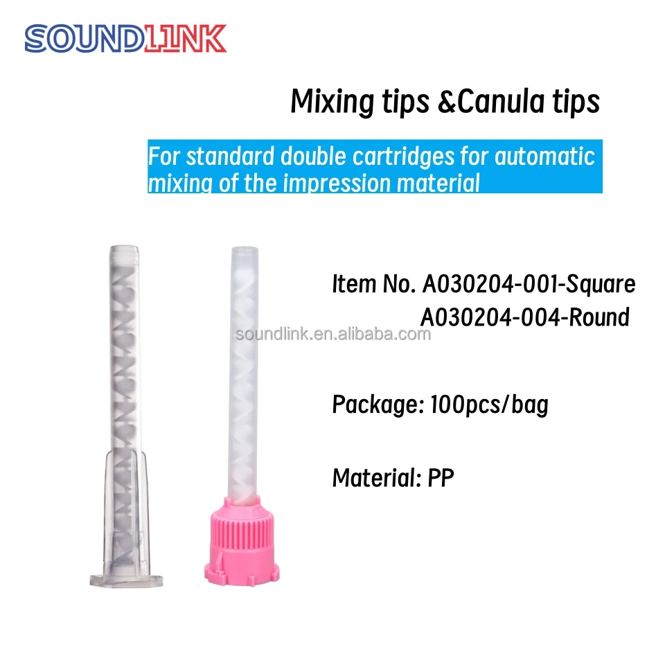 Silicone Material Mixing Tube Tip PP Material - Durable & Transparent