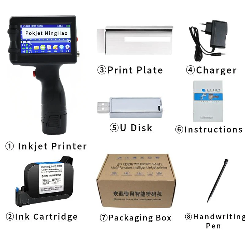Portable Expiry Date Labeling Logo Coding Handheld Inkjet Printer ...