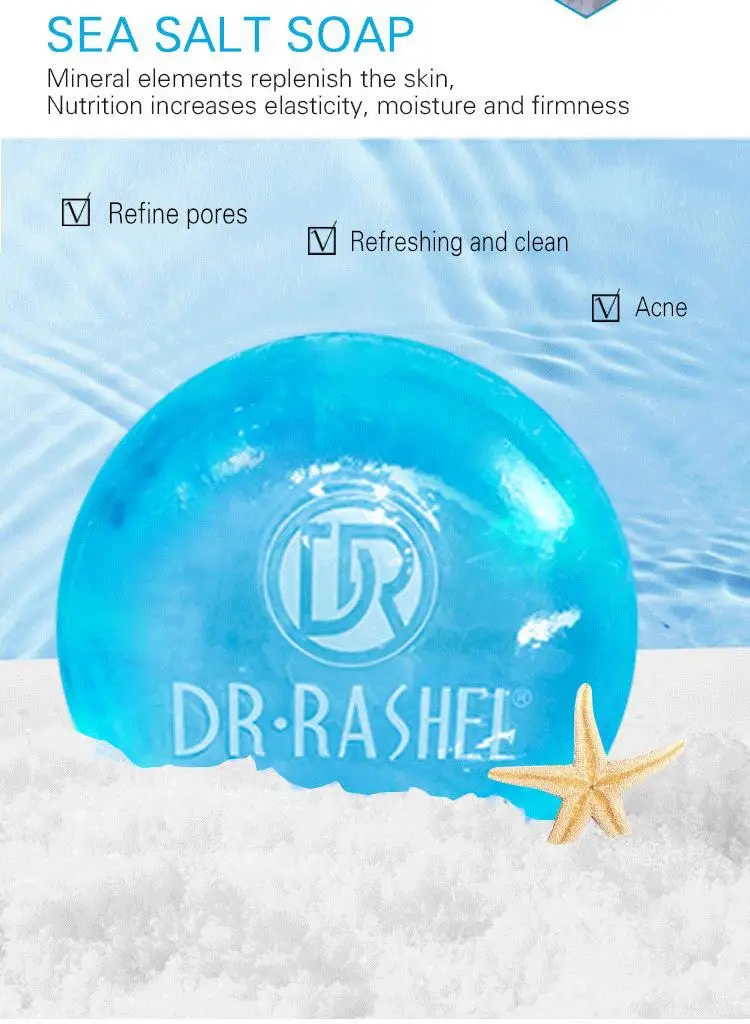 DR RASHEL Sea Salt Soap - Detoxifies Pores & Moisturizes