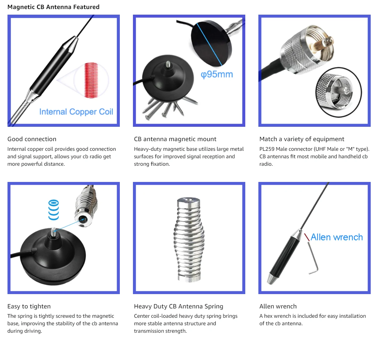 Cb Radio Antenna Magnetic Base Handheld Cb Antenna - Buy Antenna Cb ...