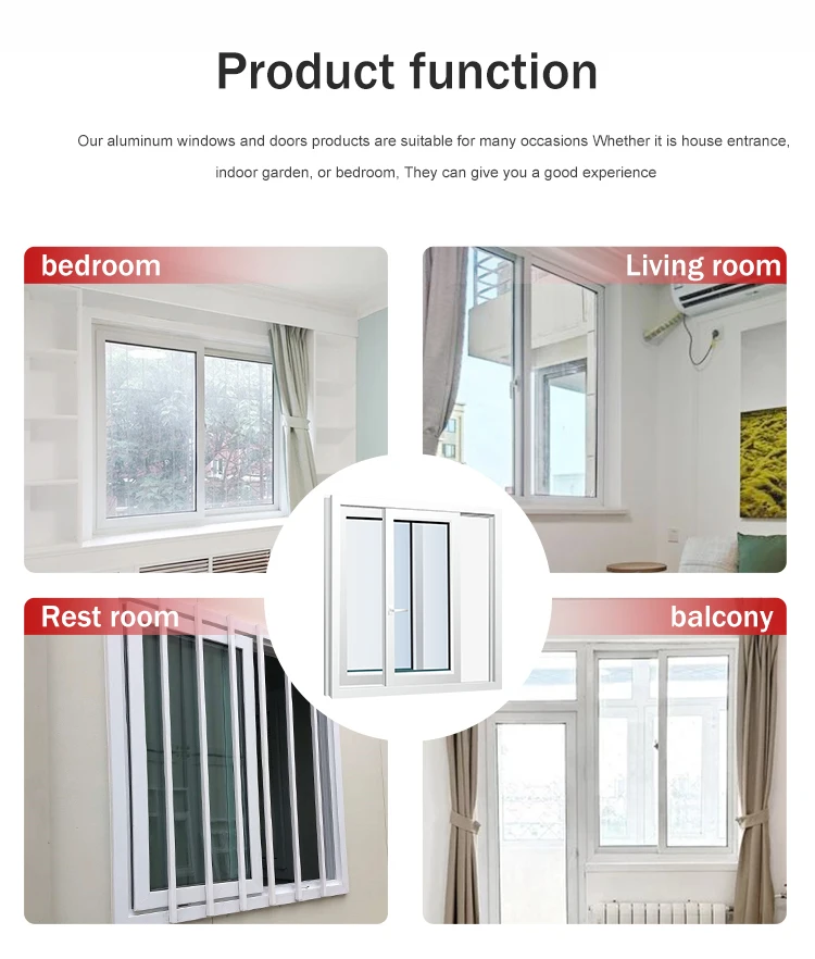 58 Series Custom Double Glazed Pvc Windows Designed For High Quality ...