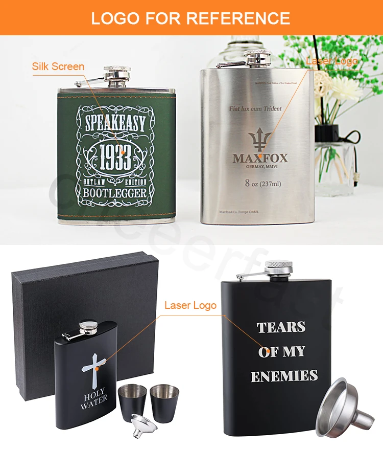 Cheerfast Factory Wholesale Whiskey Liquor Hip Flask Matte Black 5-10Oz ...