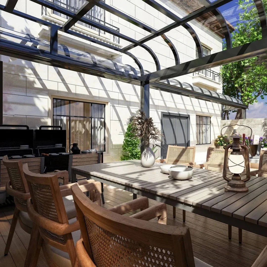 Foshan Modern Glass House 8x8 Hexagonal Mobile Sunroom for Outdoor ...