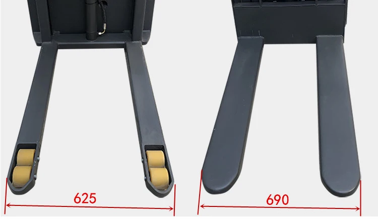 2000kg Lifting Electric Stacker Polyurethane Wheel Stacker Forklift ...