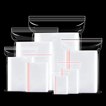 Clear Small Plastic Grip Self Seal Resealable Mini Ziplock Packing Bag ...