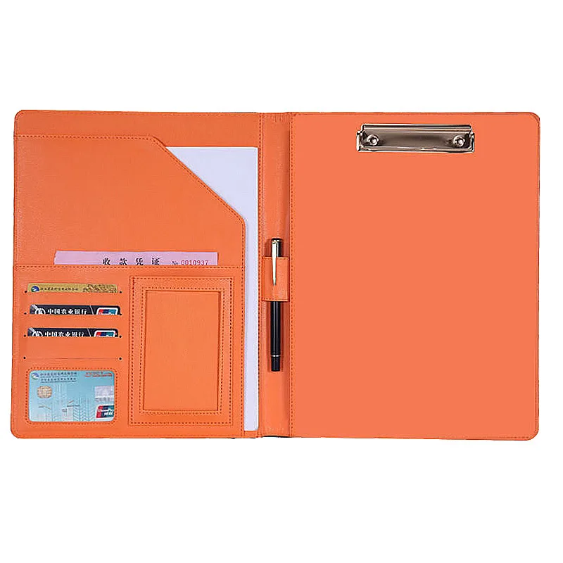 A4 Cortex Pu Leather Multifunctional Folder Business Office Conference ...